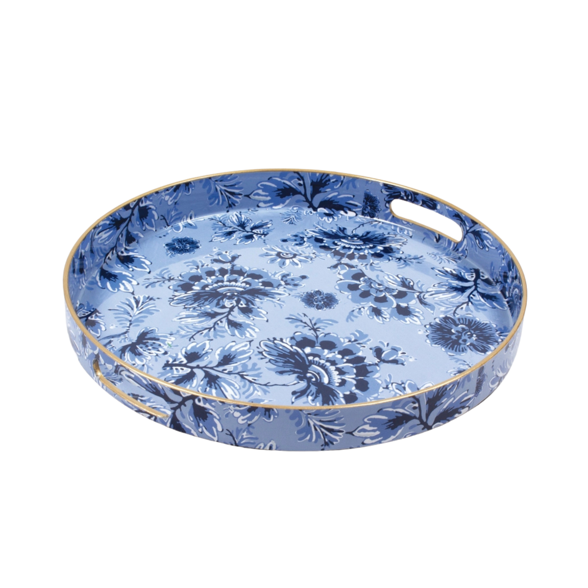 Chinoiserie Large Round Floral Tray– Foo Hung Curios
