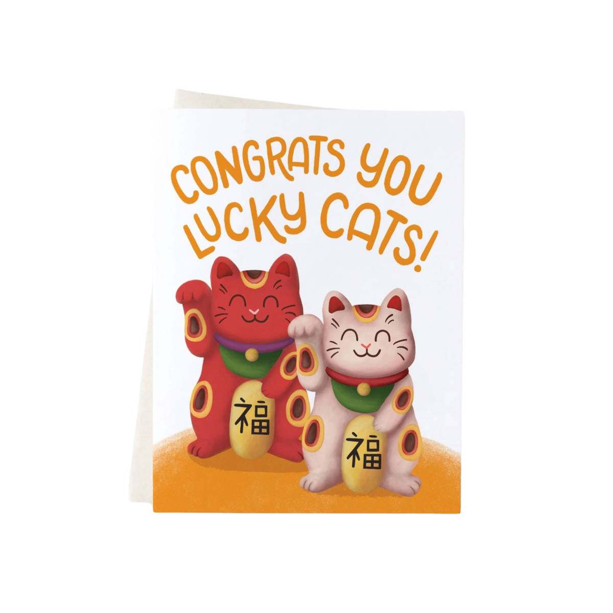 Congrats You Lucky Cats Wedding Greeting Card– Foo Hung Curios