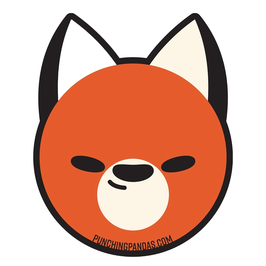 Randy Red Panda Circle Sticker– Foo Hung Curios
